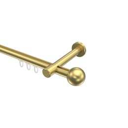 GARDINENSTANGE INNENLAUF Prestige Luino 140 cm, 1-l&auml;ufig, 20 mm &Oslash; Messing-Optik