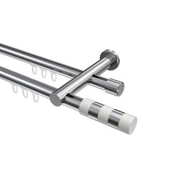 GARDINENSTANGE INNENLAUF Platon Mavell 100 cm, 2-l&auml;ufig, 20 mm &Oslash; Chrom