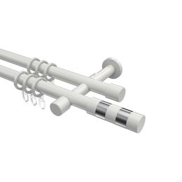 GARDINENSTANGE Prestige Mavell 160 cm, 2-l&auml;ufig, 20 mm &Oslash; Wei&szlig;