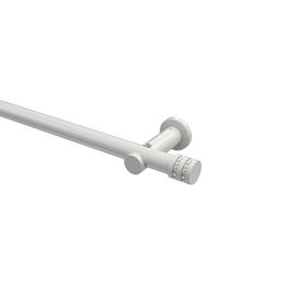 GARDINENSTANGE Platon Estana 240 cm (geteilt in 2 x 120 cm), 1-l&auml;ufig (ohne Ringe), 20 mm &Oslash; Wei&szlig;