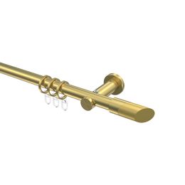 GARDINENSTANGE Platon Verano 520 cm (geteilt in 4 x 130 cm), 1-l&auml;ufig, 20 mm &Oslash; Messing-Optik