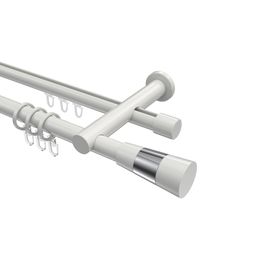 GARDINENSTANGE RUNDROHR-INNENLAUF Platon Tanara 520 cm (geteilt in 4 x 130 cm), 2-l&auml;ufig, 20 mm &Oslash; Wei&szlig;
