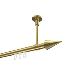 GARDINENSTANGE INNENLAUF Sonette Savio 520 cm (geteilt in 4 x 130 cm), 1-l&auml;ufig, 20 mm &Oslash; Messing-Optik