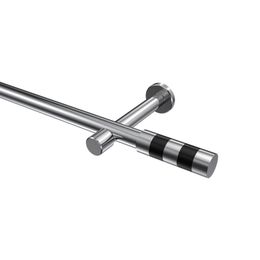GARDINENSTANGE Prestige Mavell 240 cm (geteilt in 2 x 120 cm), 1-l&auml;ufig (ohne Ringe), 20 mm &Oslash; Chrom