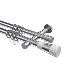 GARDINENSTANGE Prestige Tanara 540 cm (geteilt in 3 x 180 cm), 2-l&auml;ufig, 20 mm &Oslash; Chrom