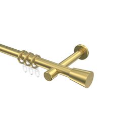 GARDINENSTANGE Prestige Sitra 260 cm (geteilt in 2 x 130 cm), 1-l&auml;ufig, 20 mm &Oslash; Messing-Optik