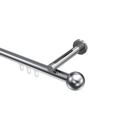 GARDINENSTANGE INNENLAUF Siteno Luino 240 cm (geteilt in 2 x 120 cm), 1-l&auml;ufig, 20 mm &Oslash; Chrom