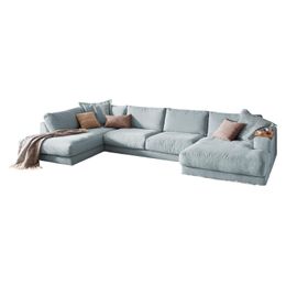 KAWOLA WOHNLANDSCHAFT MADELINE Hellblau Cord