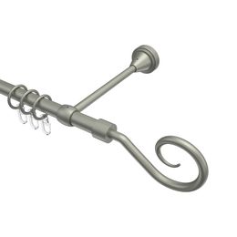 GARDINENSTANGE Primus Allegra 160 cm, 1-l&auml;ufig, 16 mm &Oslash; Chrom matt