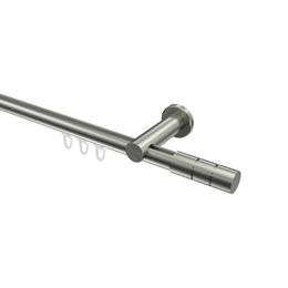 GARDINENSTANGE INNENLAUF Platon Elanto 600 cm (geteilt in 3 x 200 cm), 1-l&auml;ufig, 20 mm &Oslash; Edelstahl-Optik