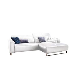 KAWOLA ECKSOFA YORK Wei&szlig; Leder