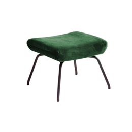 KAWOLA HOCKER LOTTE Smaragdgr&uuml;n Velvet