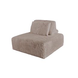 KAWOLA HOCKER MIT R&Uuml;CKENKISSEN WIOLO SOFT Taupe Cord
