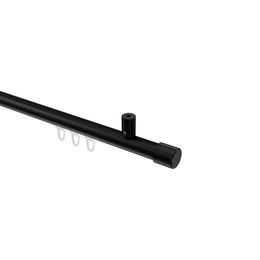 GARDINENSTANGE INNENLAUF Sonius Santo 180 cm, 1-l&auml;ufig, 20 mm &Oslash; Schwarz