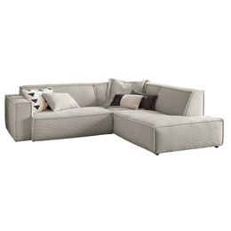 KAWOLA ECKSOFA SAMU Steingrau Cord
