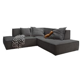 KAWOLA ECKSOFA SAMU Anthrazit Webstoff