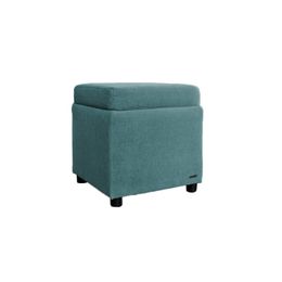 KAWOLA HOCKER IDA Blau Webstoff