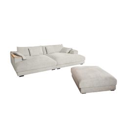 KAWOLA BIG SOFA-SET 7-TLG MADELINE Cremewei&szlig; Cord