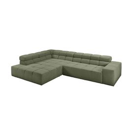 KAWOLA ECKSOFA NEVADA Dunkelgr&uuml;n Cord