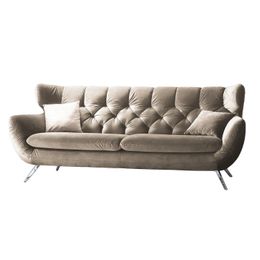 KAWOLA SOFA CHARME Braun Velvet