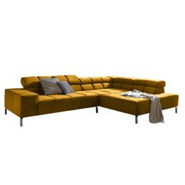 KAWOLA ECKSOFA NELSON Gelb Velvet