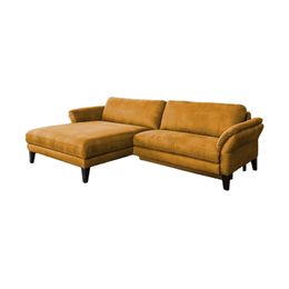 KAWOLA ECKSOFA MIT MOTORISCHER RELAXFUNKTION MALTA Gold Webstoff Relaxfunktion