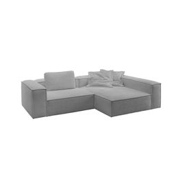 KAWOLA ECKSOFA CARMO Grau Flachgewebe