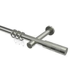 GARDINENSTANGE Prestige Mavell 180 cm, 1-l&auml;ufig, 20 mm &Oslash; Edelstahl-Optik