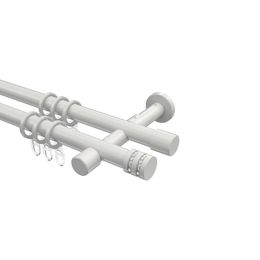 GARDINENSTANGE Prestige Estana 480 cm (geteilt in 3 x 160 cm), 2-l&auml;ufig, 20 mm &Oslash; Wei&szlig;