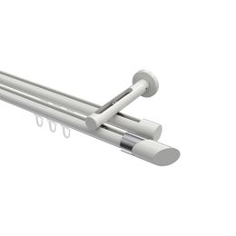GARDINENSTANGE INNENLAUF Siteno Verano 200 cm, 2-l&auml;ufig, 20 mm &Oslash; Wei&szlig;