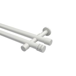 GARDINENSTANGE Prestige Estana 600 cm (geteilt in 3 x 200 cm), 2-l&auml;ufig (ohne Ringe), 20 mm &Oslash; Wei&szlig;