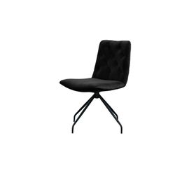 KAWOLA DREHSTUHL NEW CHARME Schwarz Velvet (1er-Set)