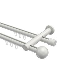 GARDINENSTANGE INNENLAUF Platon Luino 100 cm, 2-l&auml;ufig, 20 mm &Oslash; Wei&szlig;