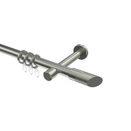 GARDINENSTANGE Prestige Verano 180 cm, 1-l&auml;ufig, 20 mm &Oslash; Edelstahl-Optik