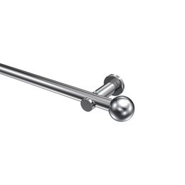 GARDINENSTANGE Platon Luino 400 cm (geteilt in 2 x 200 cm), 1-l&auml;ufig (ohne Ringe), 20 mm &Oslash; Chrom