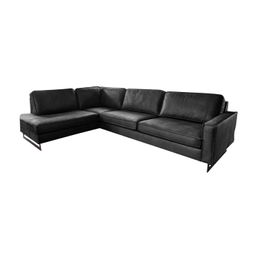 KAWOLA ECKSOFA VILNIUS Schwarz Lederfaserstoff