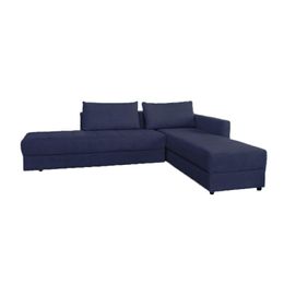 KAWOLA SCHLAFSOFA IDA Blau Webstoff Mit Schlaffunktion