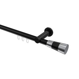 GARDINENSTANGE INNENLAUF Platon Tanara 480 cm (geteilt in 3 x 160 cm), 1-l&auml;ufig, 20 mm &Oslash; Schwarz