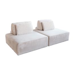 KAWOLA MODULSOFA WIOLO SOFT 2 MODULE 2 KISSEN Cremewei&szlig; Cord