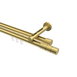 GARDINENSTANGE INNENLAUF Siteno Elanto 200 cm, 2-l&auml;ufig, 20 mm &Oslash; Messing-Optik