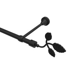 GARDINENSTANGE Primus Alessia 200 cm, 1-l&auml;ufig (ohne Ringe), 16 mm &Oslash; Schwarz