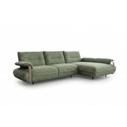 KAWOLA ECKSOFA ANISSA Gr&uuml;n Flachgewebe