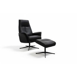 KAWOLA RELAXSESSEL JOSIANE Schwarz Lederfaserstoff Relaxfunktion
