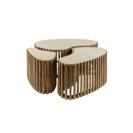 KAWOLA COUCHTISCH LIMAY 3ER SET Wei&szlig; Keramik