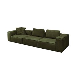 KAWOLA SOFA CARMO Gr&uuml;n Leder