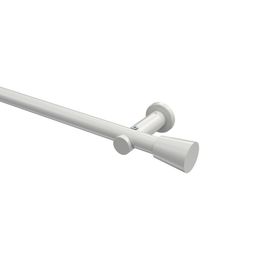 GARDINENSTANGE Platon Sitra 120 cm, 1-l&auml;ufig (ohne Ringe), 20 mm &Oslash; Wei&szlig;