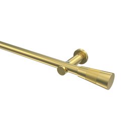 GARDINENSTANGE Platon Tanara 360 cm (geteilt in 2 x 180 cm), 1-l&auml;ufig (ohne Ringe), 20 mm &Oslash; Messing-Optik