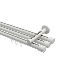 GARDINENSTANGE INNENLAUF Siteno Santo 120 cm, 3-l&auml;ufig, 20 mm &Oslash; Wei&szlig;