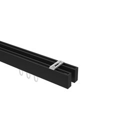 GARDINENSTANGE INNENLAUF Smartline Paxo 300 cm (geteilt in 3 x 100 cm), 2-l&auml;ufig, 14x35 mm Schwarz