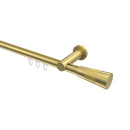 GARDINENSTANGE INNENLAUF Platon Tanara 600 cm (geteilt in 3 x 200 cm), 1-l&auml;ufig, 20 mm &Oslash; Messing-Optik